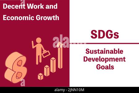 SDGs Goal 8, Decent work and economic growth Stock Vector Image & Art ...