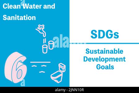 SDGs Goal 6, Clean water and sanitation - Translation: Clean water and ...