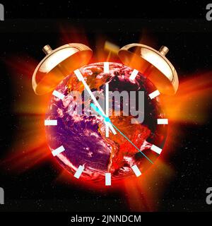 Doomsday clock, conceptual illustration Stock Photo - Alamy