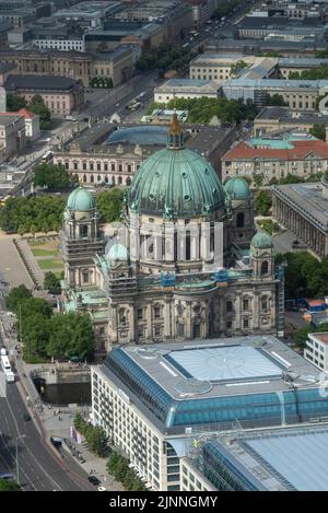 A view of the city is seen from the observation deck of the Palace of ...