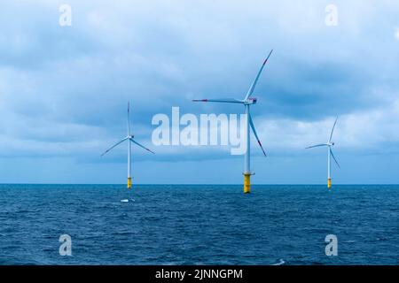 Meerwind offshore wind farm, economic zone, northwest of Helgoland ...