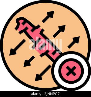 do not stretch scar color icon vector illustration Stock Vector Image ...