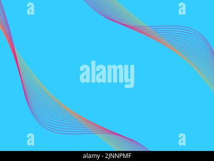 Colorful Streamline Abstract A3 Poster Black Background Stock Vector ...