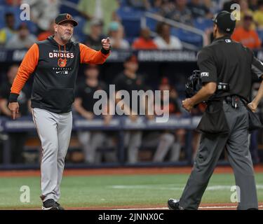 Baltimore Orioles manager Brandon Hyde (18) before a baseball game ...