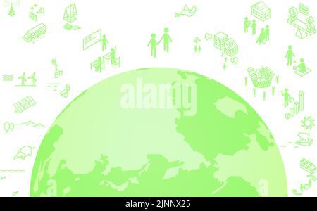 SDGs, Green Earth and SDG Goal Icons Stock Vector Image & Art - Alamy