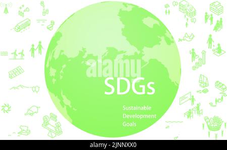SDGs, green earth and SDGs text Stock Vector Image & Art - Alamy