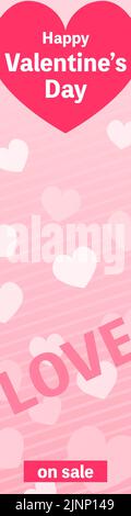 Valentines Day sales and deals banner with gold metallic balloons on ...