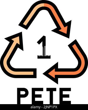 pete plastic product mark color icon vector illustration Stock Vector ...