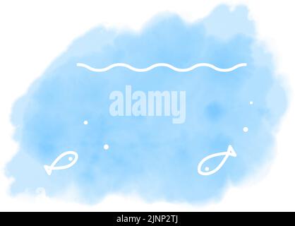 Watercolor style, SDGs Goal 14, Life below water - Translation: Life ...