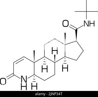 Chemical formula of finasteride, an ingredient used in AGA hair loss ...
