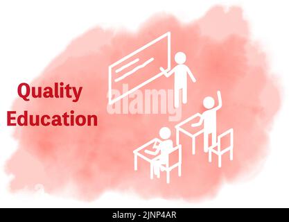 SDGs Goal 4, Quality education Stock Vector Image & Art - Alamy