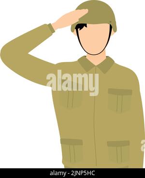 Male Soldier Pose, Greetings and salutations Stock Vector Image & Art ...