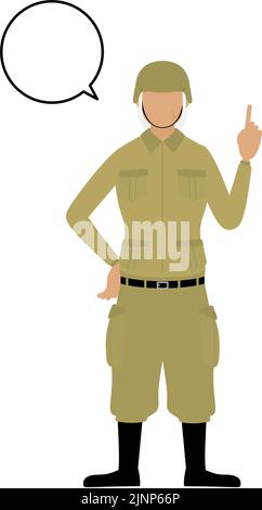 Senior Female Soldier Pose, Pointing to a checklist Stock Vector Image ...