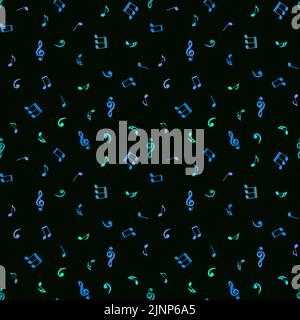 Abstract sign symbols seamless music notes pattern for wrapping paper ...