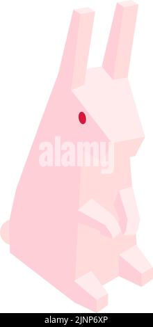 Sitting rabbit, simple isometric illustration Stock Vector Image & Art ...