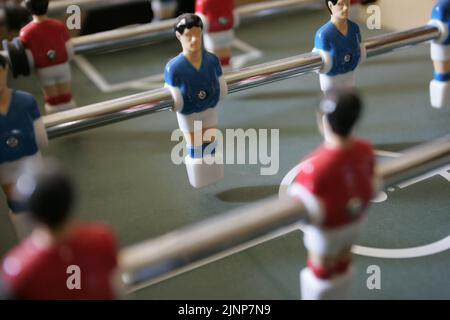 Table football, subbuteo or table soccer, taken from above Stock Photo ...