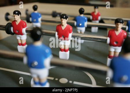 Table football, subbuteo or table soccer, taken from above Stock Photo ...