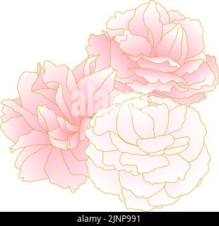 Deciduous tree gradient line vector icon, simple illustration on a dark ...