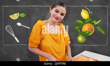 SELENA GOMEZ in SELENA + CHEF (2020), directed by AARON SAIDMAN. Credit ...