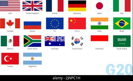 vector set of flags of the G20 Stock Vector Image & Art - Alamy