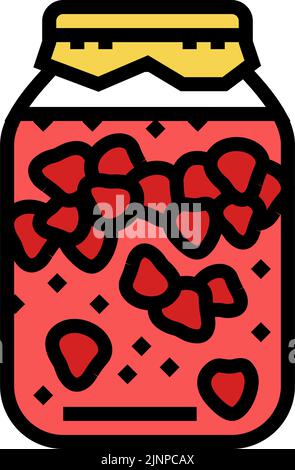 strawberry compote color icon vector illustration Stock Vector Image ...