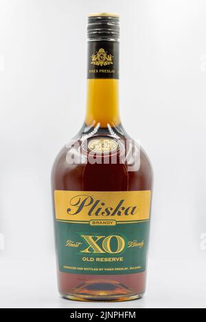 Sofia, Bulgaria - August 15, 2021: Wine brand named after the historic ...