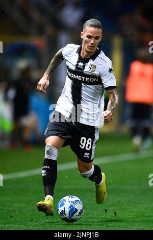 Dennis Man of Parma Calcio in action during the 17th day of the Serie A ...