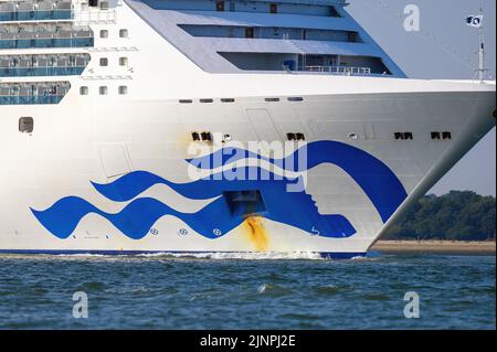 The Princess Cruises Sea Witch logo on the cruise ship Royal Princess ...