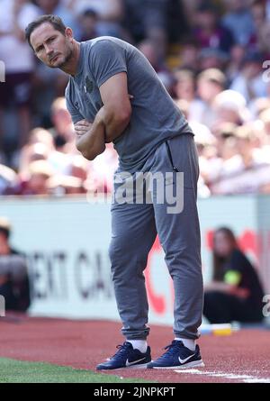 Birmingham,UK. 13th August 2022. Steven Gerrard manager of Aston Villa ...