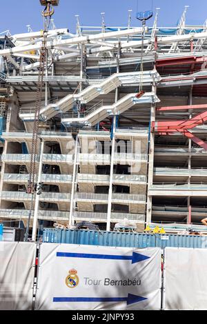 Renovation at the stadium in Madrid, Spain, on July 30, 2020. The new ...
