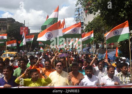 Members of India's Bharatiya Janata Party (BJP) perform Hindu rituals ...