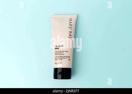 Tyumen, Russia-July 19, 2022: Skin care products from the company Mary ...