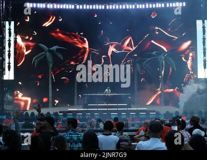 MIAMI GARDENS, FL- AUG 12: Alesso performs during Bad Bunny World’s ...
