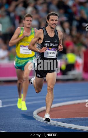 George Beamish of New Zealand competing in the men’s 5000m final at the ...