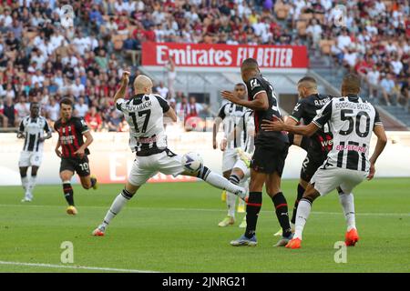 Ante Rebic of AC Milan scores first goal during the Serie A match ...