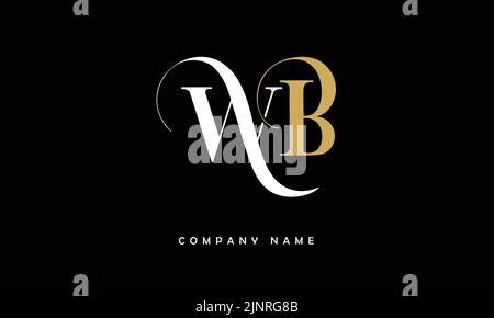 BW, WB Abstract Letters Logo Monogram Stock Vector Image & Art - Alamy