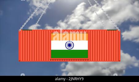 import export business in india with location and blur Cargo container ...