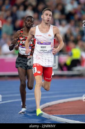 Marc Scott of England competing in the men’s 5000m final at the ...