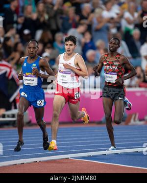 Patrick Dever of England competing in the men’s 5000m final start at the Commonwealth Games at ...