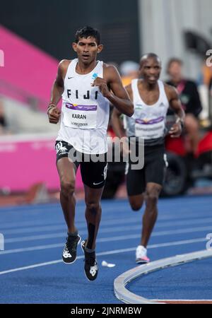 Yeshnil Karan of Fiji competing in the men’s 5000m final start at the ...