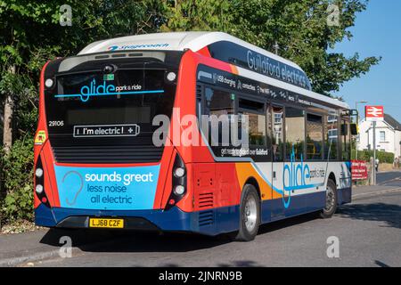 Electric bus, a Stagecoach Guildford Electrics vehicle powered by ...