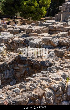 archaeological remains and buildings of the minoan temple and palace at ...