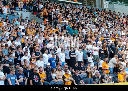 Fans of Hull City watch on Stock Photo - Alamy