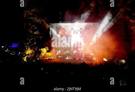 Santa Cruz, USA. 12th Aug, 2022. STS9, Sound Tribe Sector Nine performs ...