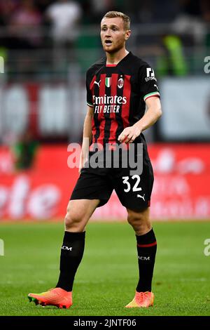 Tommaso Pobega of Ac Milan looks on during the Serie A beetween Ac ...