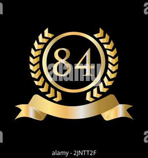84th anniversary logo, birthday celebration Stock Vector Image & Art ...