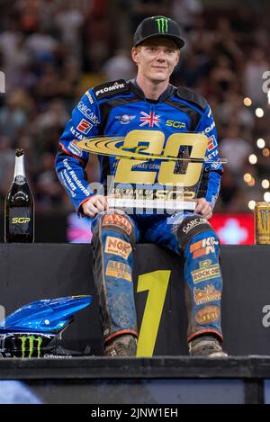 Dan Bewley of Great Britain in Heat 17 during the 2025 ATPI FIM ...