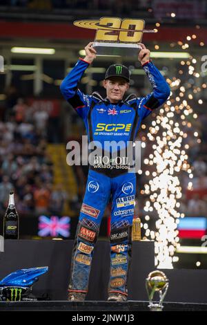 Dan Bewley of Great Britain during the Monster Energy FIM Speedway of ...