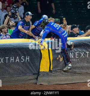 Dan Bewley of Great Britain during the Monster Energy FIM Speedway of ...