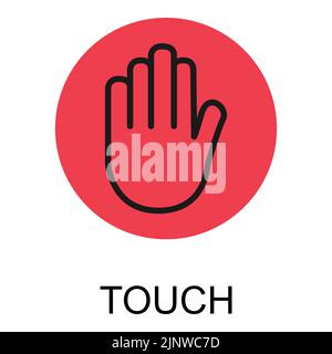 Cursor stop element icon. Simple illustration of cursor stop element ...